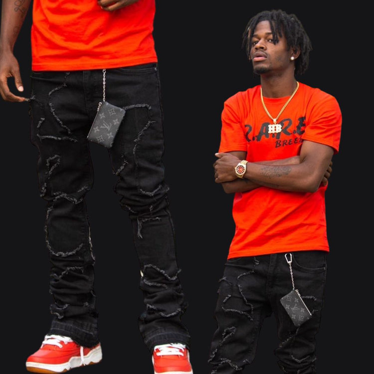 Zamage Flame Denim - Turn Up the Heat with These Fire Jeans!