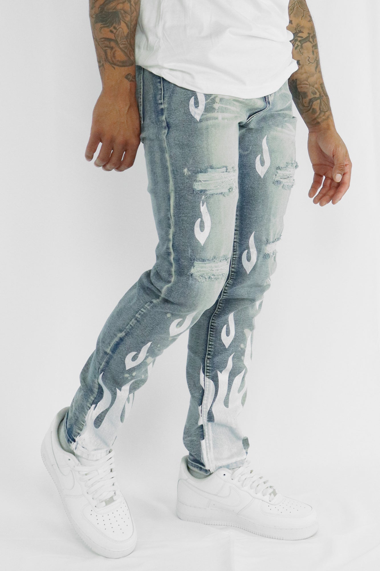 Zamage Flame Denim - Turn Up the Heat with These Fire Jeans!