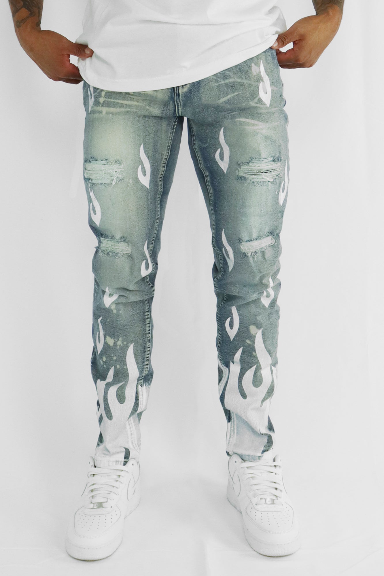 Zamage Flame Denim - Turn Up the Heat with These Fire Jeans!