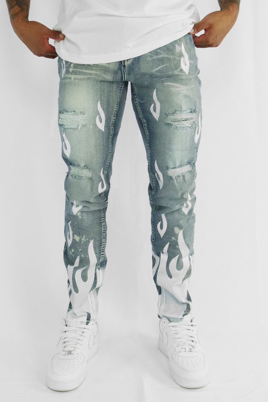 Zamage Flame Denim - Turn Up the Heat with These Fire Jeans!