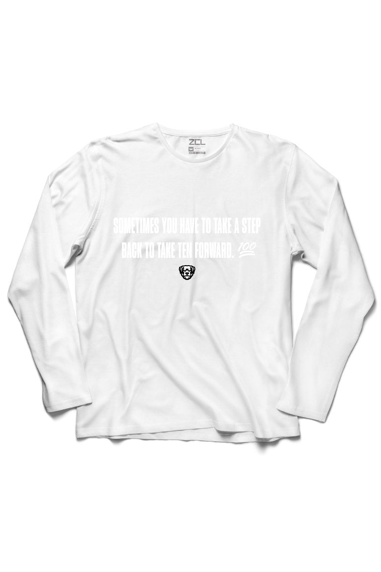 Step Back Long Sleeve Tee (White Logo)