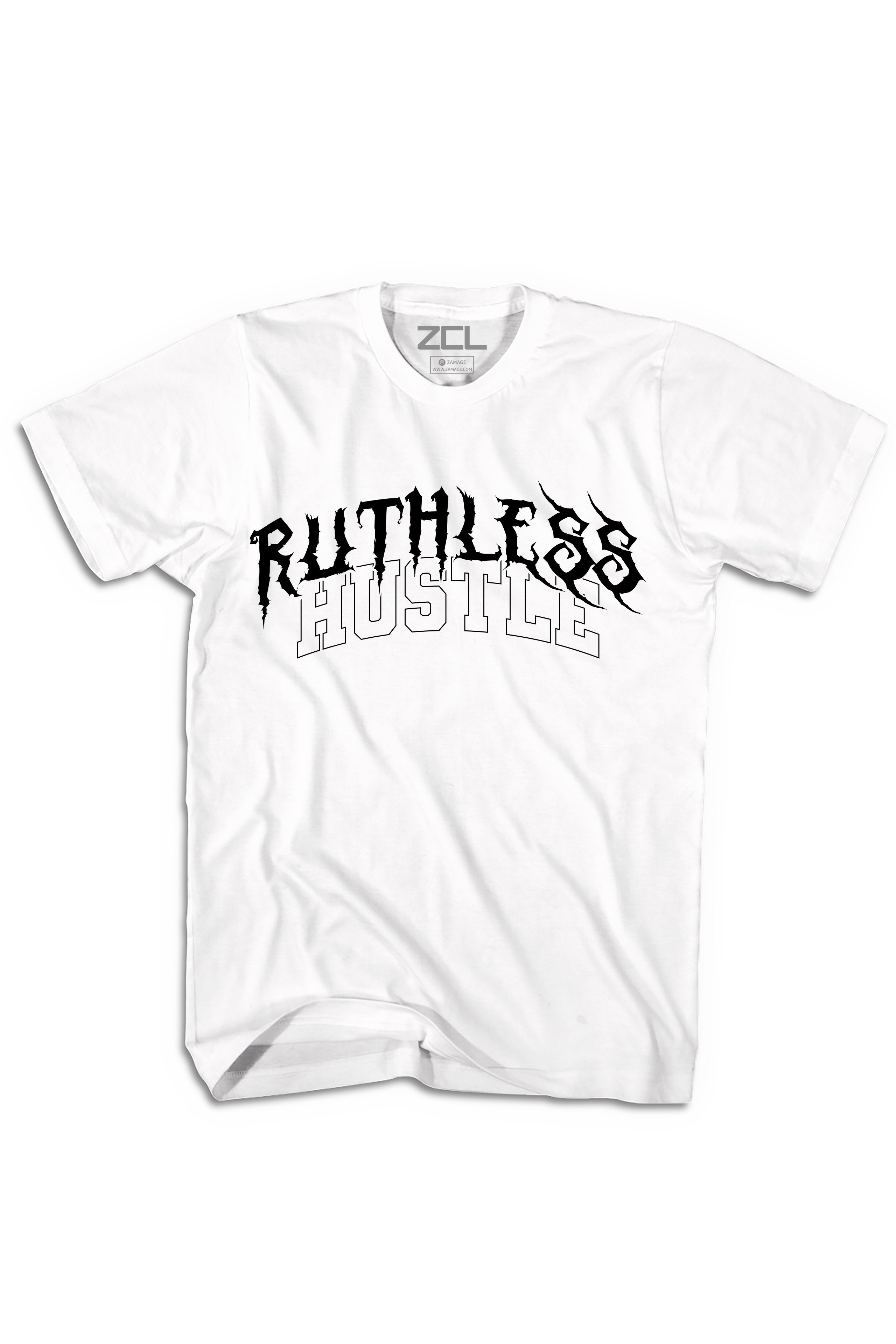Ruthless Hustle Tee (Black Logo) – Zamage